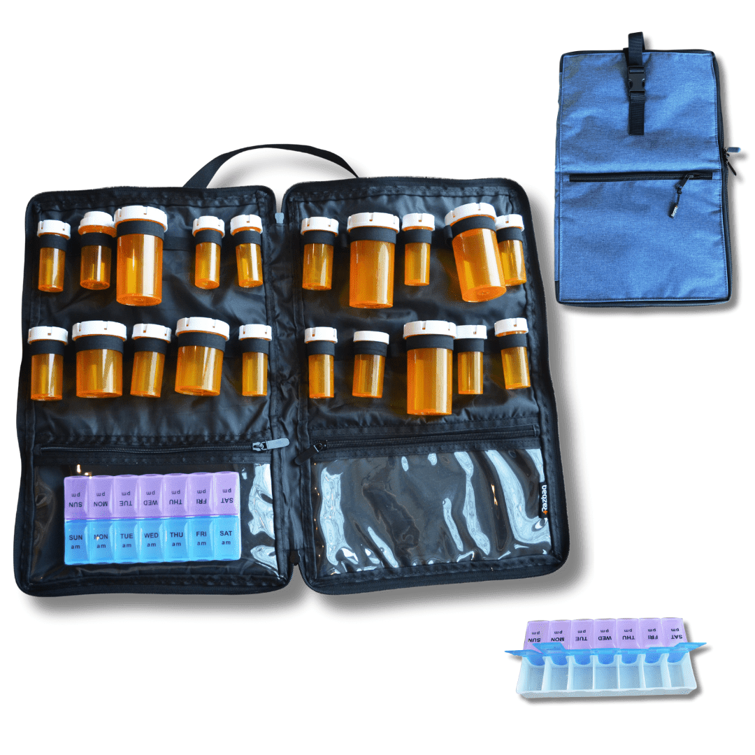 Razbag Medication Bag with Secure, Discrete Pill Bottle Organizer and ...