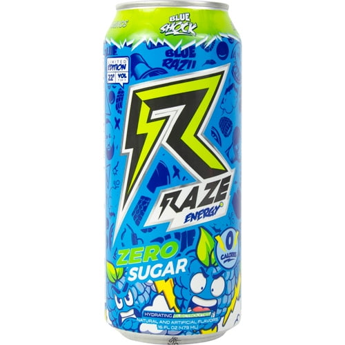 Raze Energy, Blue Shock, 12 (16 fl oz) Cans - Walmart.com