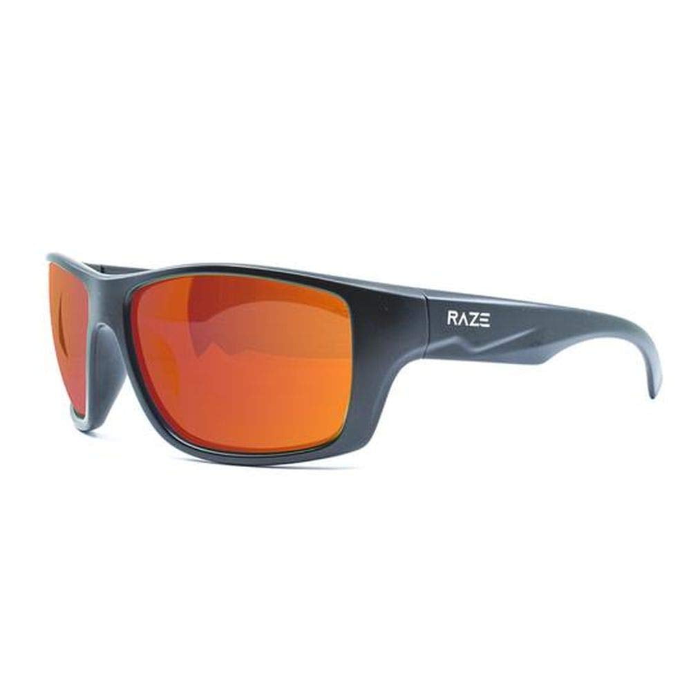 Raze Men's Offshore Polarized Sunglasses, Black Frame, Red Mirror Lens ...
