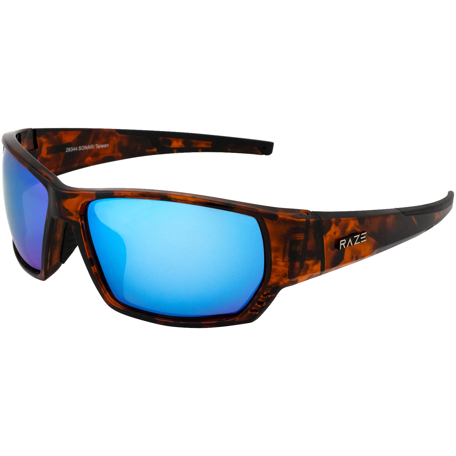 Raze Eyewear Men's Sonar Polarized Golf Sunglasses, Tort Frame/Blue ...