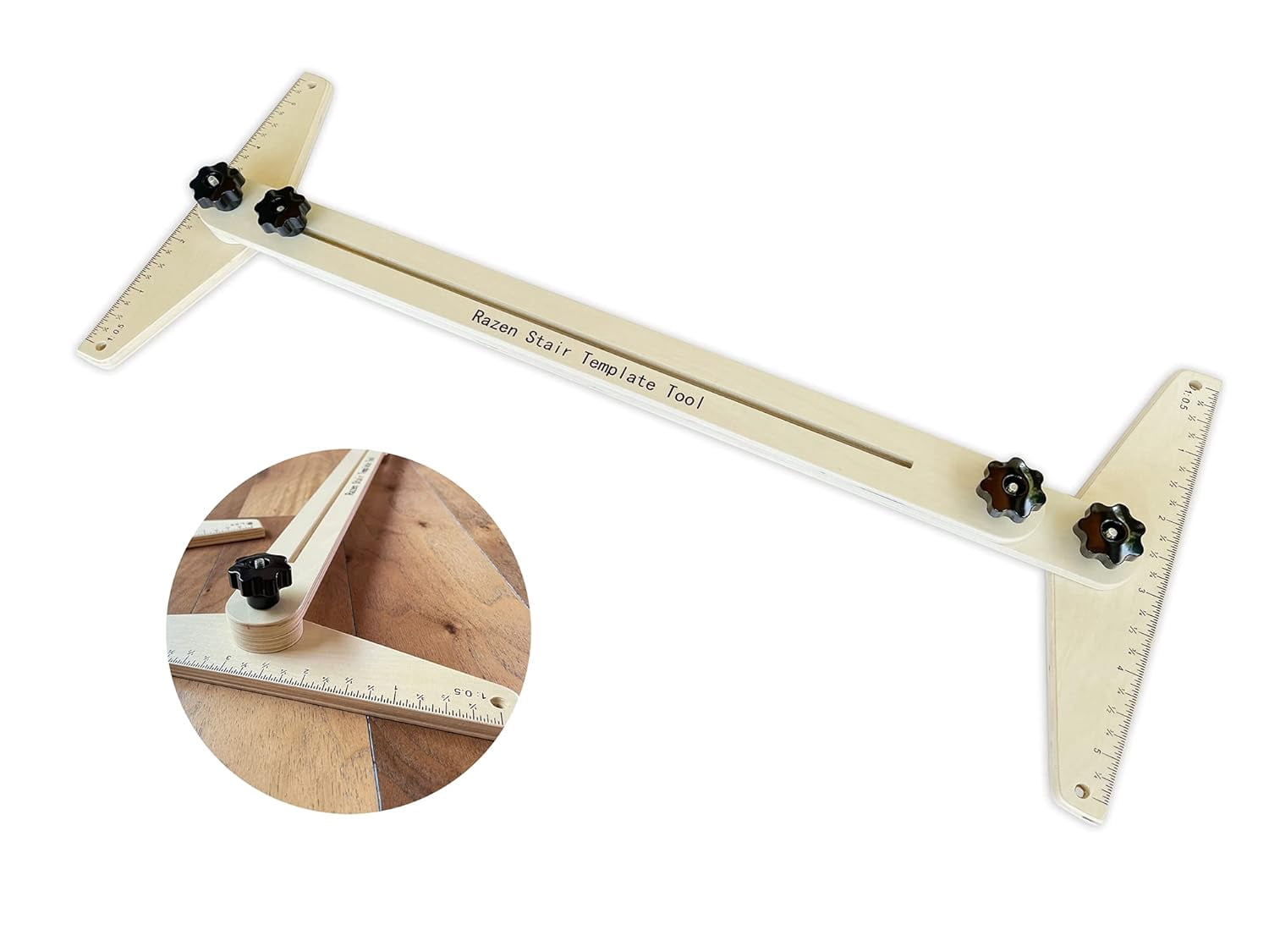 Razen Stair Tread Template Tool Gen3.0, Wood Stair Jig for Measuring ...