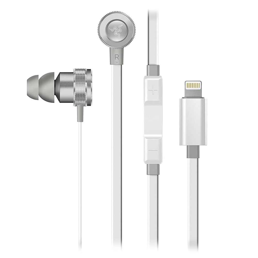 Razer Hammerhead iOS Earbuds - Gaming Headphones, Mercury White Edition ...