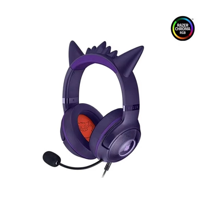 Razer Pokemon Gengar Edition RGB Kraken V3 X Wired USB Gaming Headset ...
