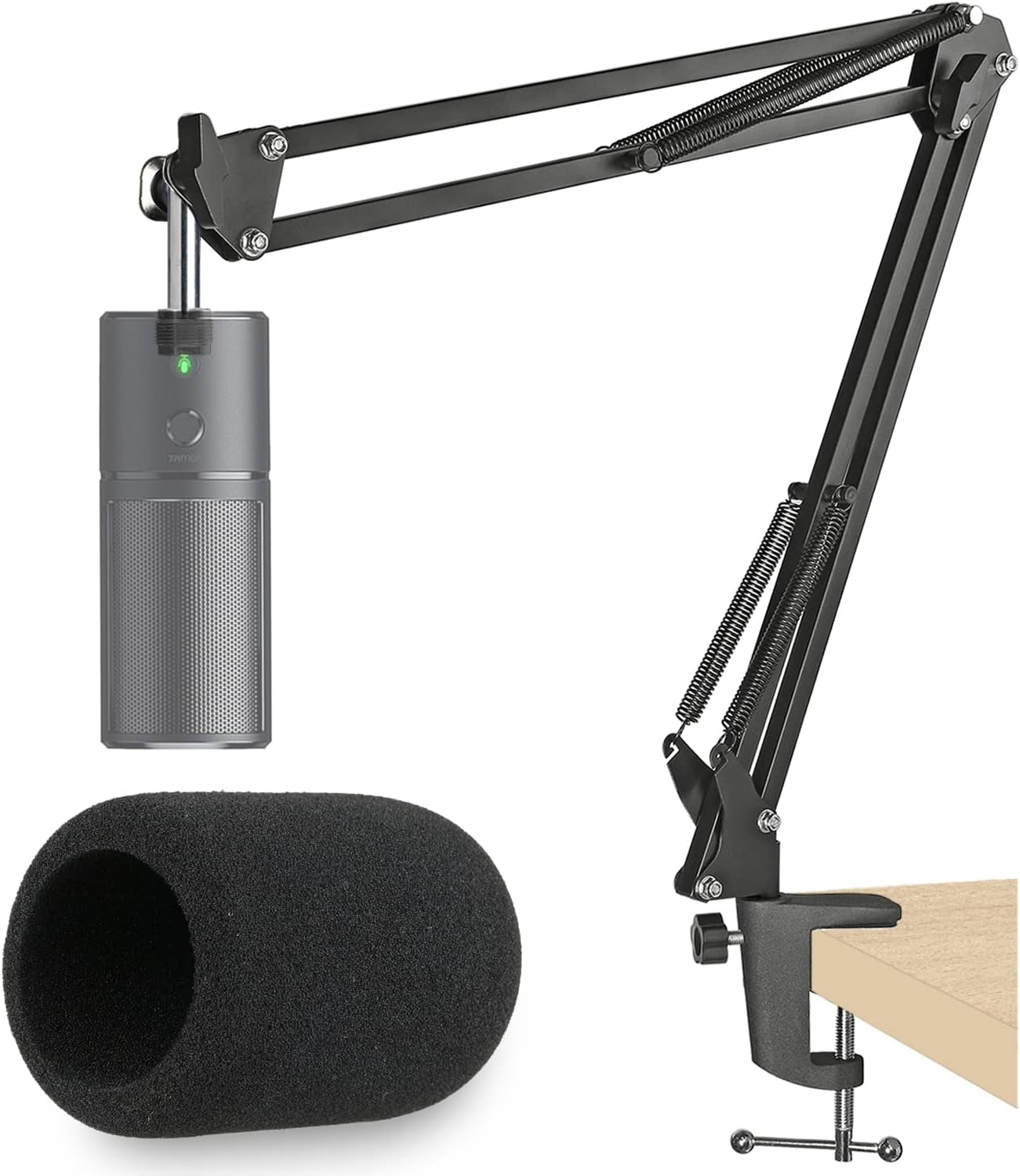 Razer Seiren X Boom Arm with Pop Filter - Mic Stand with Foam Cover ...