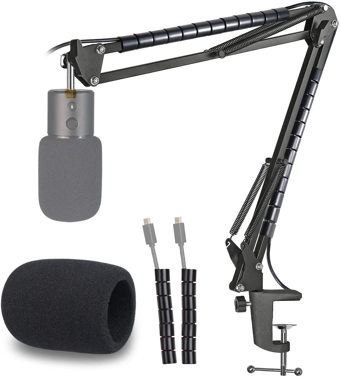 Razer Seiren X Mic Stand with Pop Filter - Mic Boom Arm and Windscreen ...