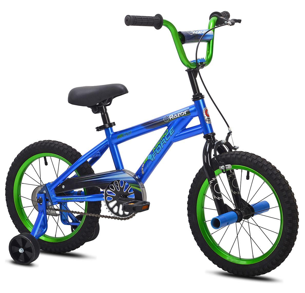 Razor 16 in. Micro Force Bicycle with Training Wheels, 1 Speed, Steel ...