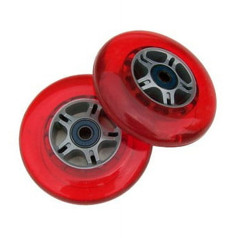 Razor 2 RED Wheels with Abe 7 Bearings for Scooters 100 mm - Walmart.com