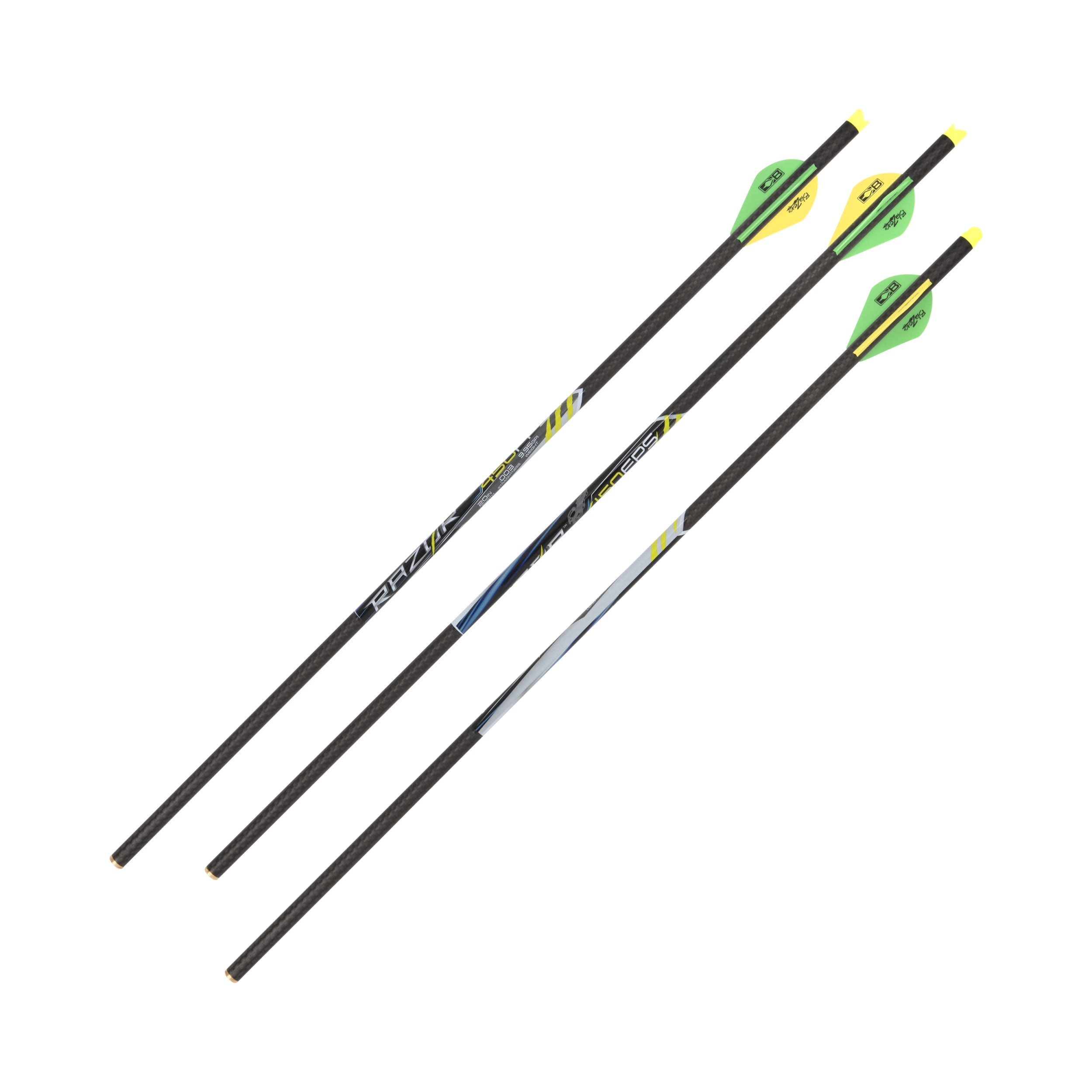 Razor 20 In Carbon Crossbow Bolts 2 In Vanes 003 Straightness 450 FPS 3 ...