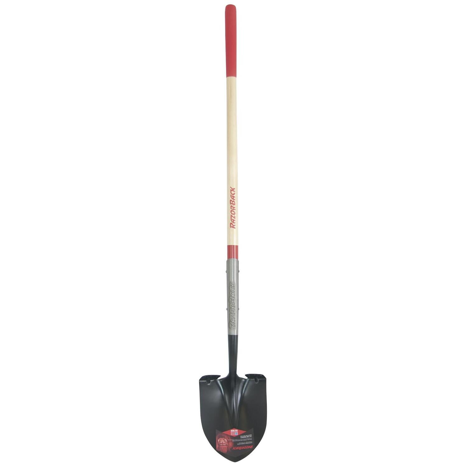 Razor-Back 60.25 in. Steel Round Digging Shovel Wood Handle - Walmart.com