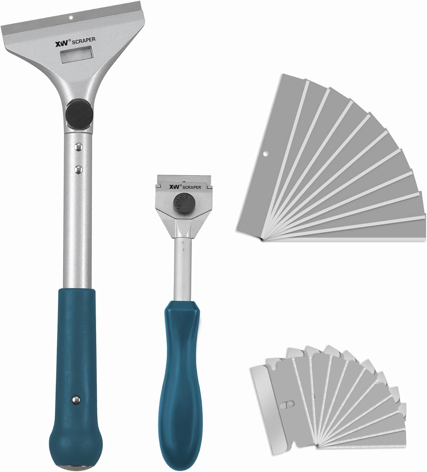 Razor Blade Paint Scraper Set, Heavy Duty Putty Knife with Quick Blade ...