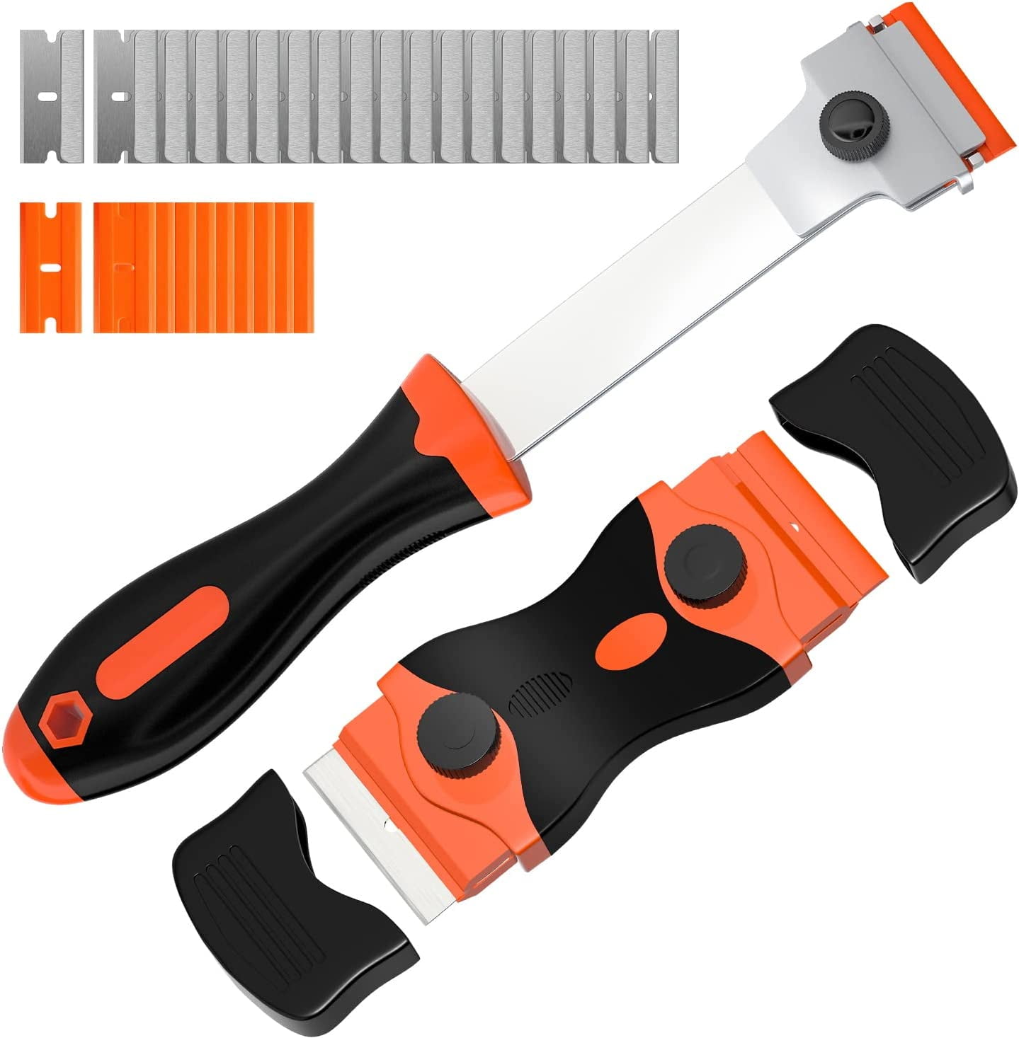 Razor Blade Scraper, 2 PCS Razor Scraper Tool for Removing Label, Registration Sticker, Tint ...