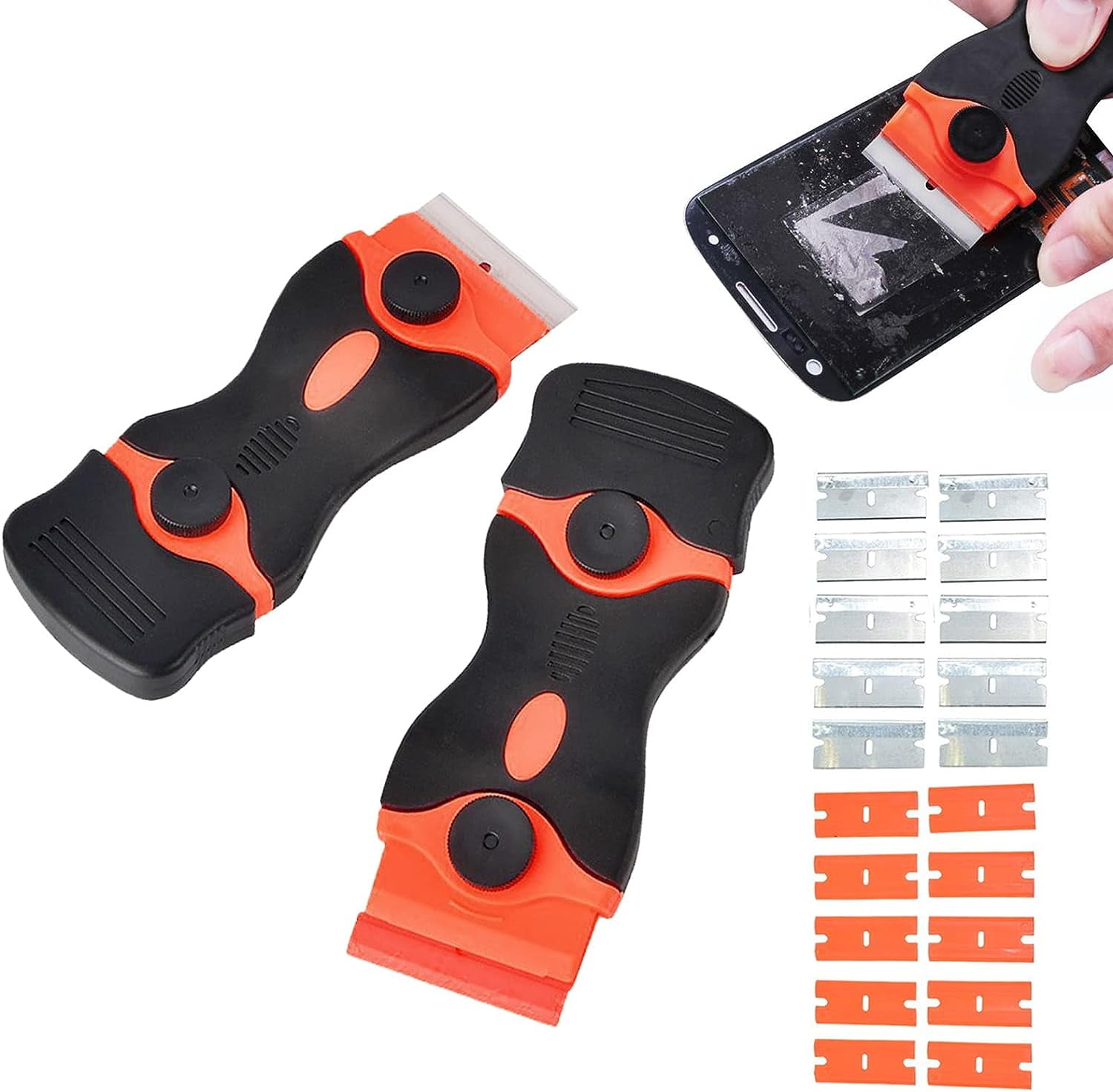 Razor Blade Scraper 2 in 1 Window Glass Cleaning Miracle Scraper Tool ...