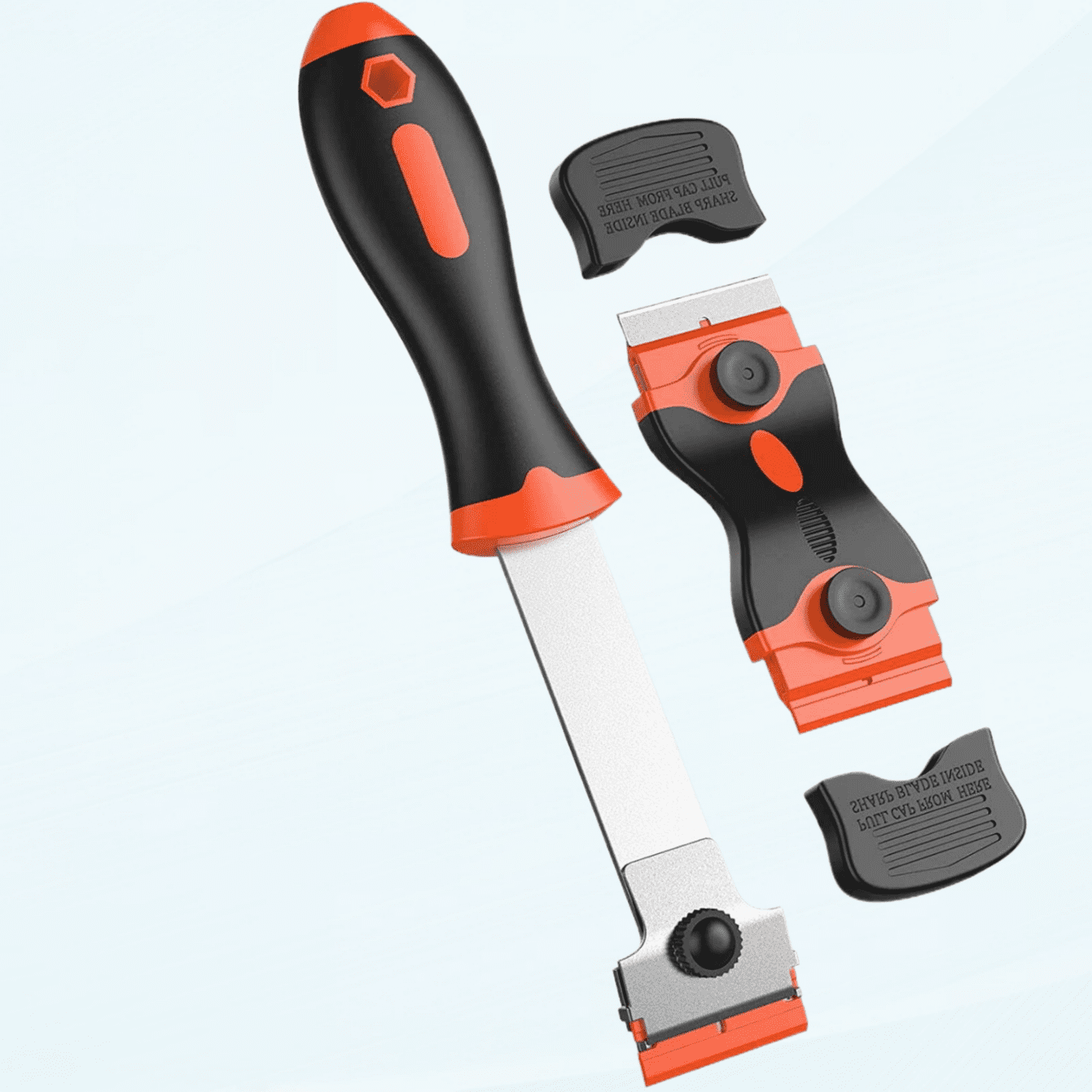 Razor Blade Scraper, 2PCS Razor Scraper Tool, 2-in-1 Razor Scraper Set ...