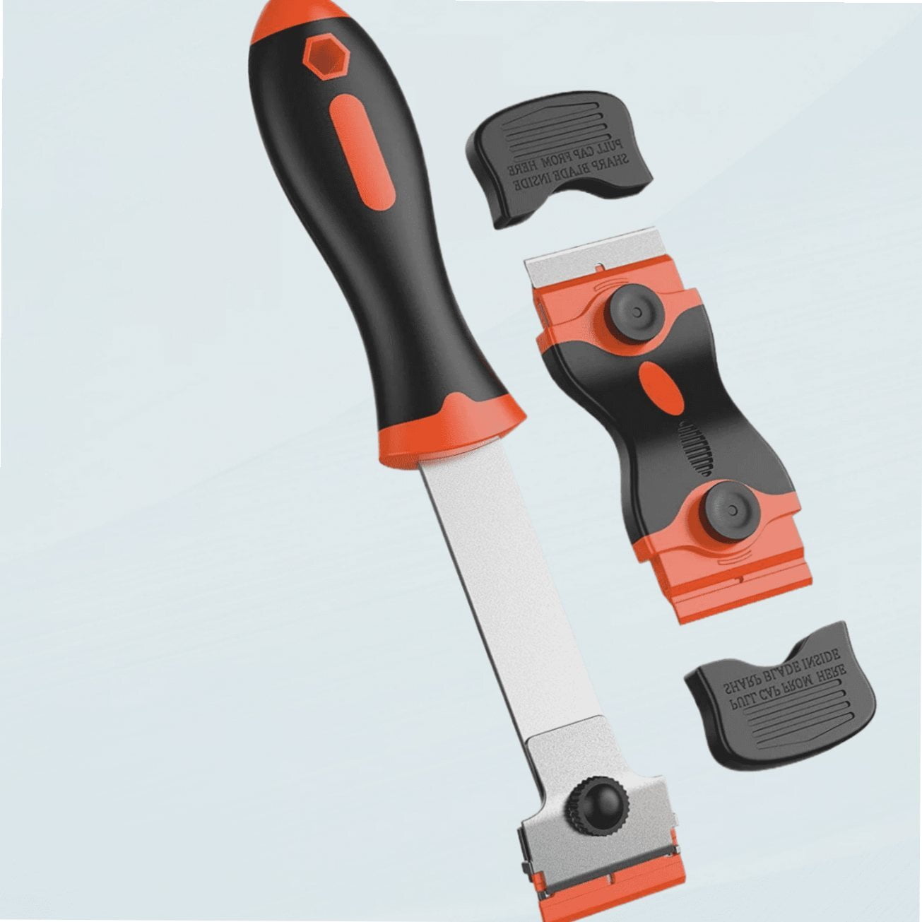 Razor Blade Scraper, 2PCS Razor Scraper Tool, 2-in-1 Razor Scraper Set ...