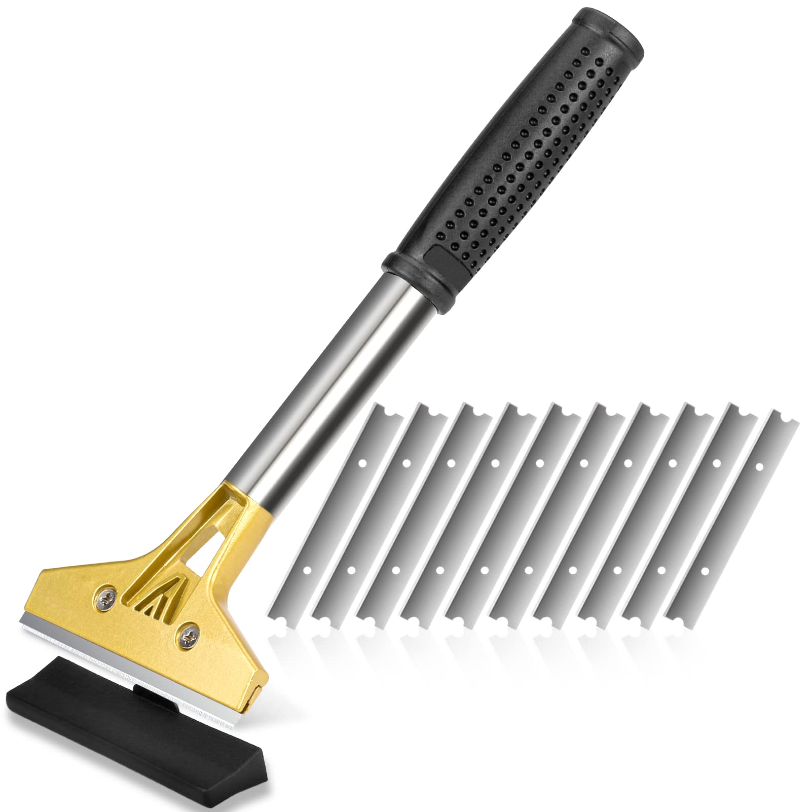 Razor Blade Scraper, 4 inch Scraper Tool with 10PCS Extra Metal Blades ...