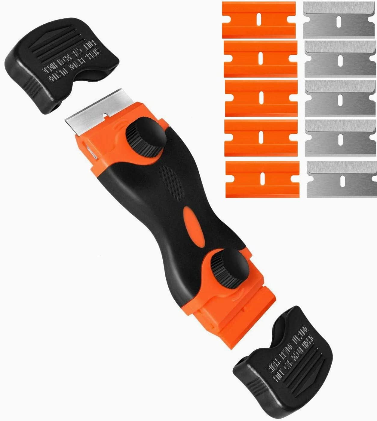 Razor Blade Scraper, Double Edge Window Scraper Tool with 10 Razor ...