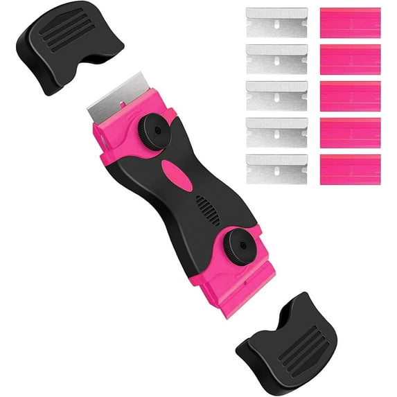 Razor Blade Scraper, Double Edged Razorblade Scraping Tool with 10 Pcs ...