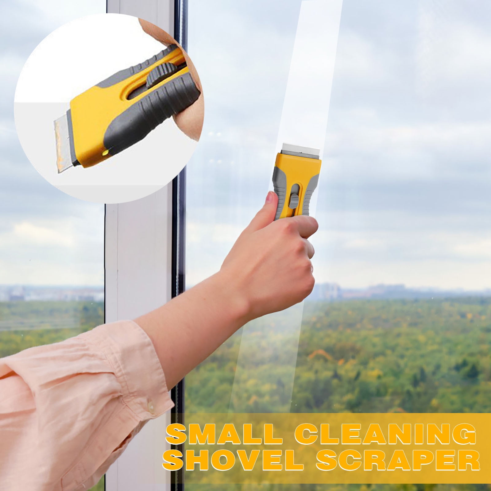 Razor Blade Scraper Glass Scraper Caulk Remover Tool Retractable Glass ...