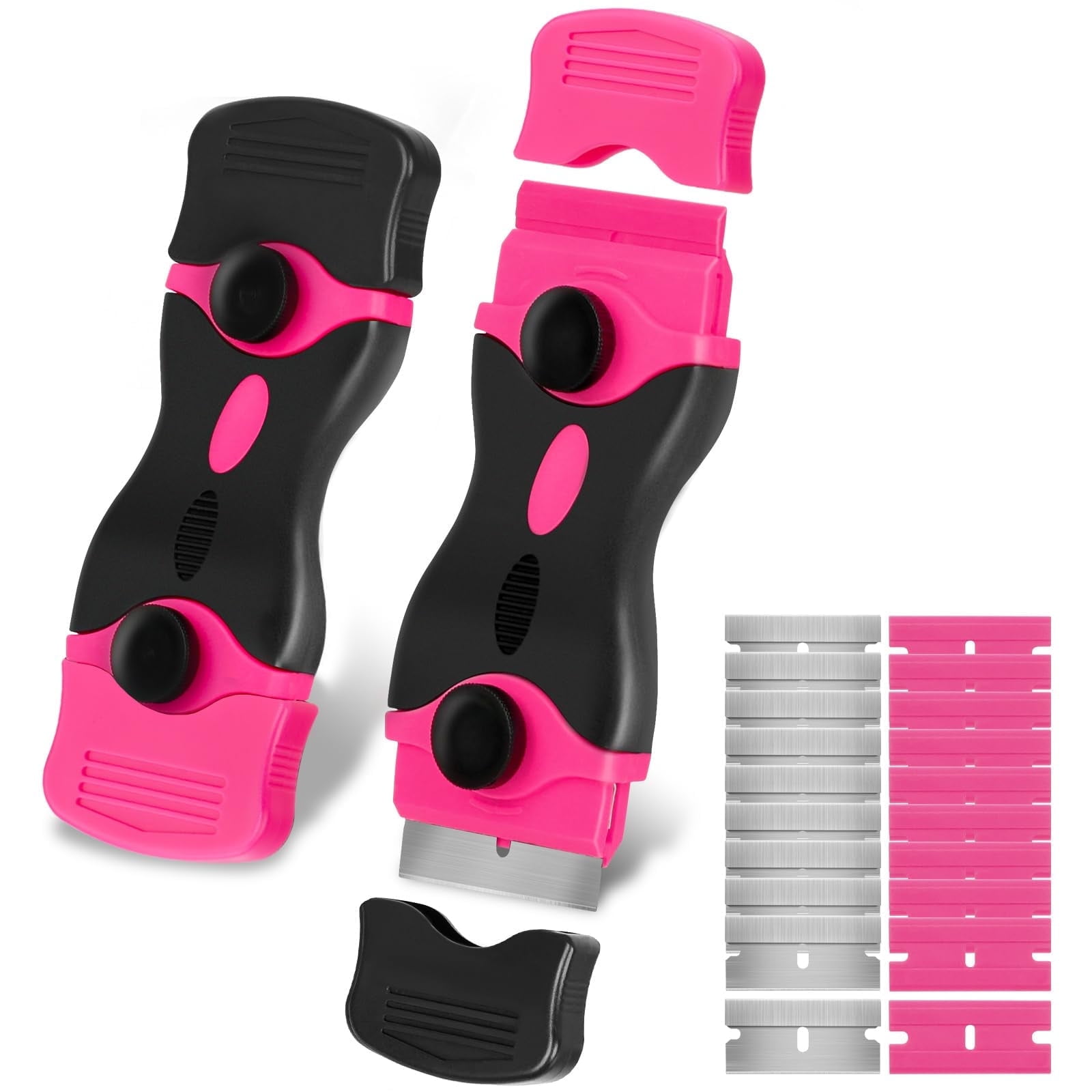 Razor Blade Scraper - Pink Razor Scraper Gift for Women, 2-in-1 Scraper ...