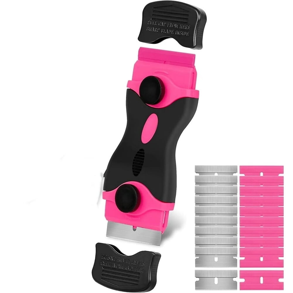 Razor Blade Scraper - Pink Razor Scraper Gift for Women,2-in-1 Scraper ...