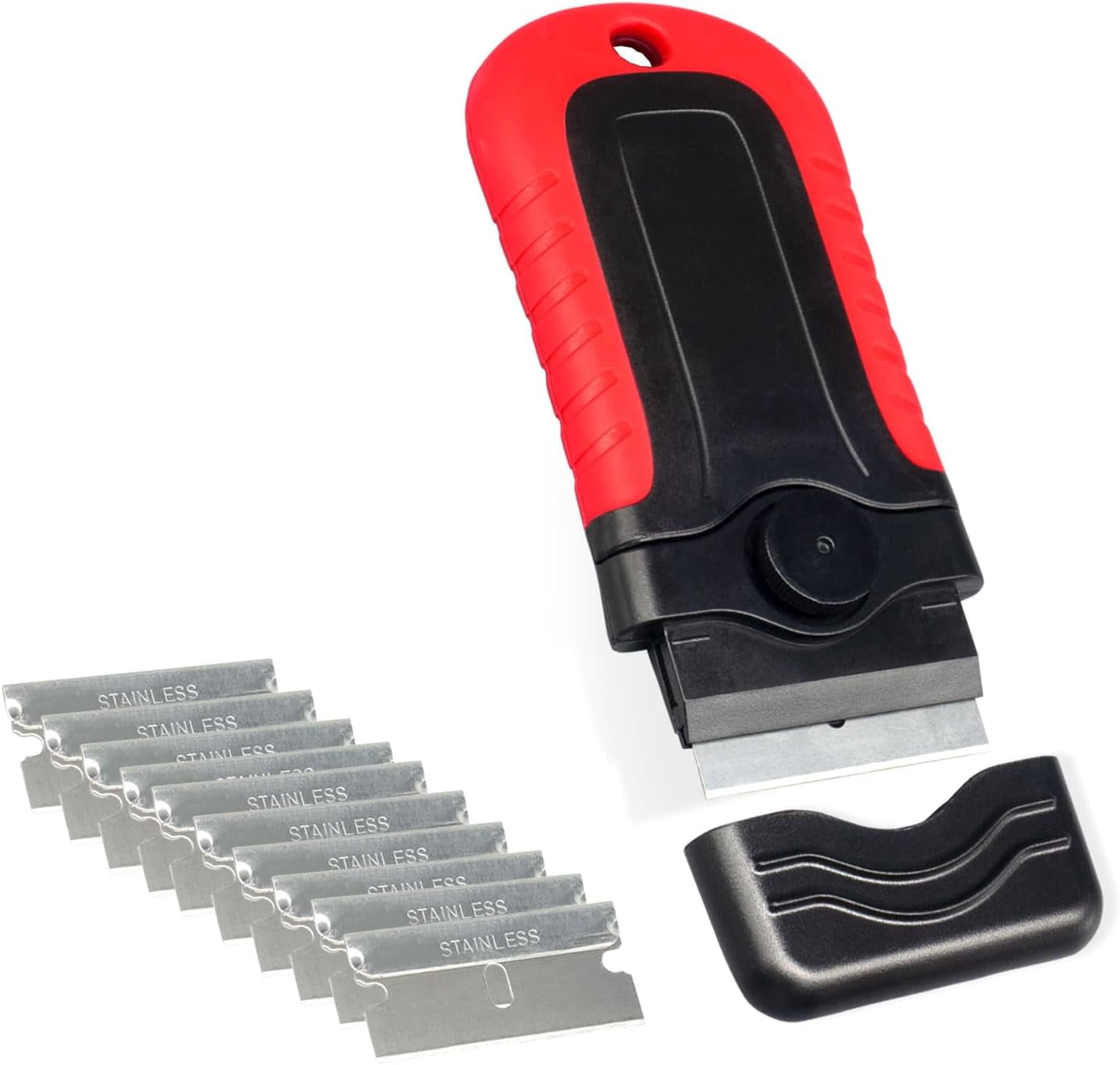 Razor Blade Scraper Tool with 10Pcs Stainless Steel Blades for Removing ...