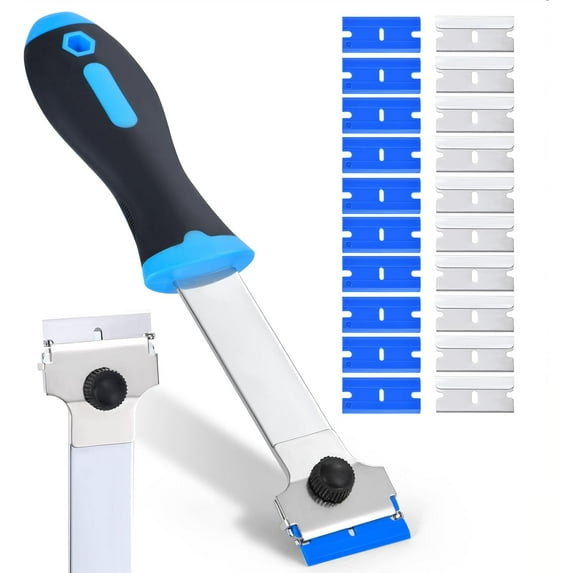 Razor Blade Scraper Tool with 20 Extra Replacement Blades (Metal ...