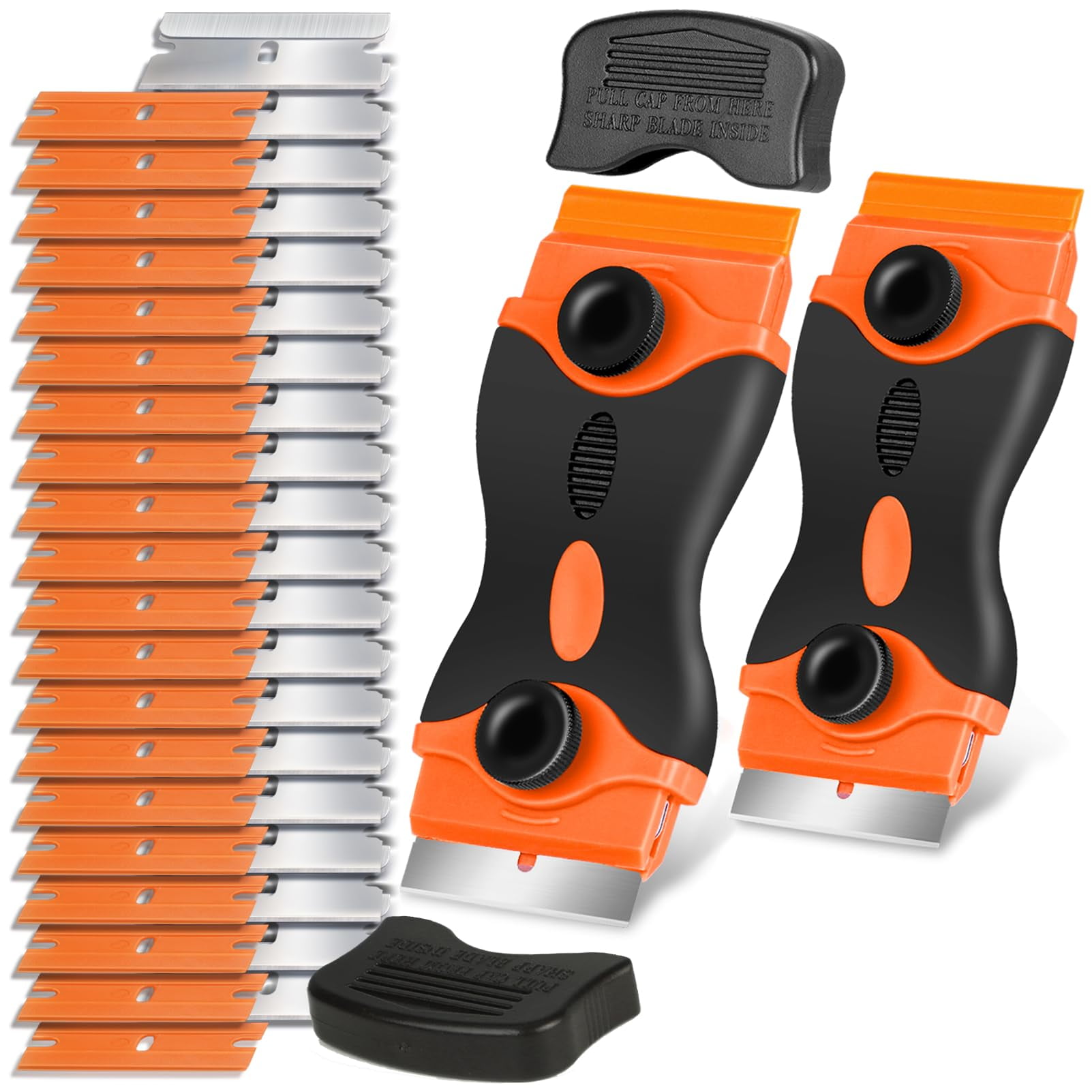 Razor Blade Scraper Tool, Razor Scraper with 40pcs Plastic Blades ...