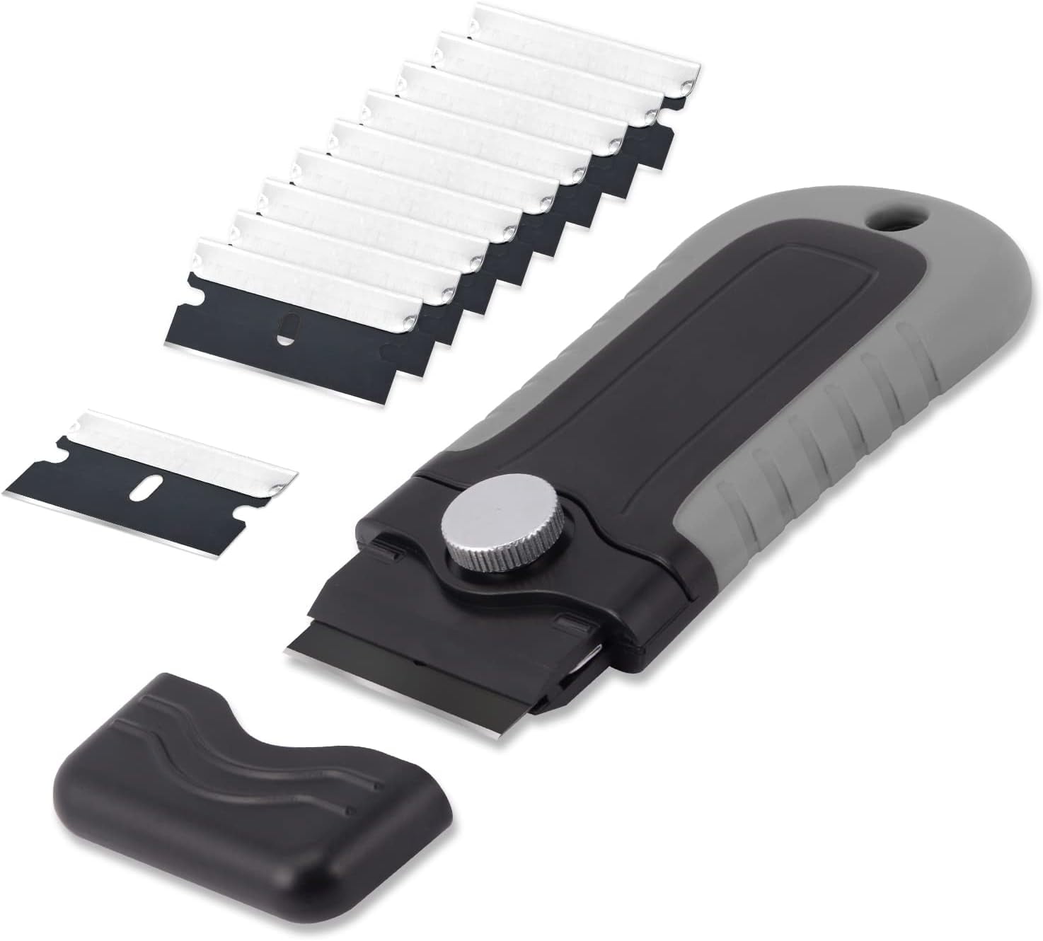 Razor Blade Scraper Tool with Blade Storage Container, Glass Cooktop ...