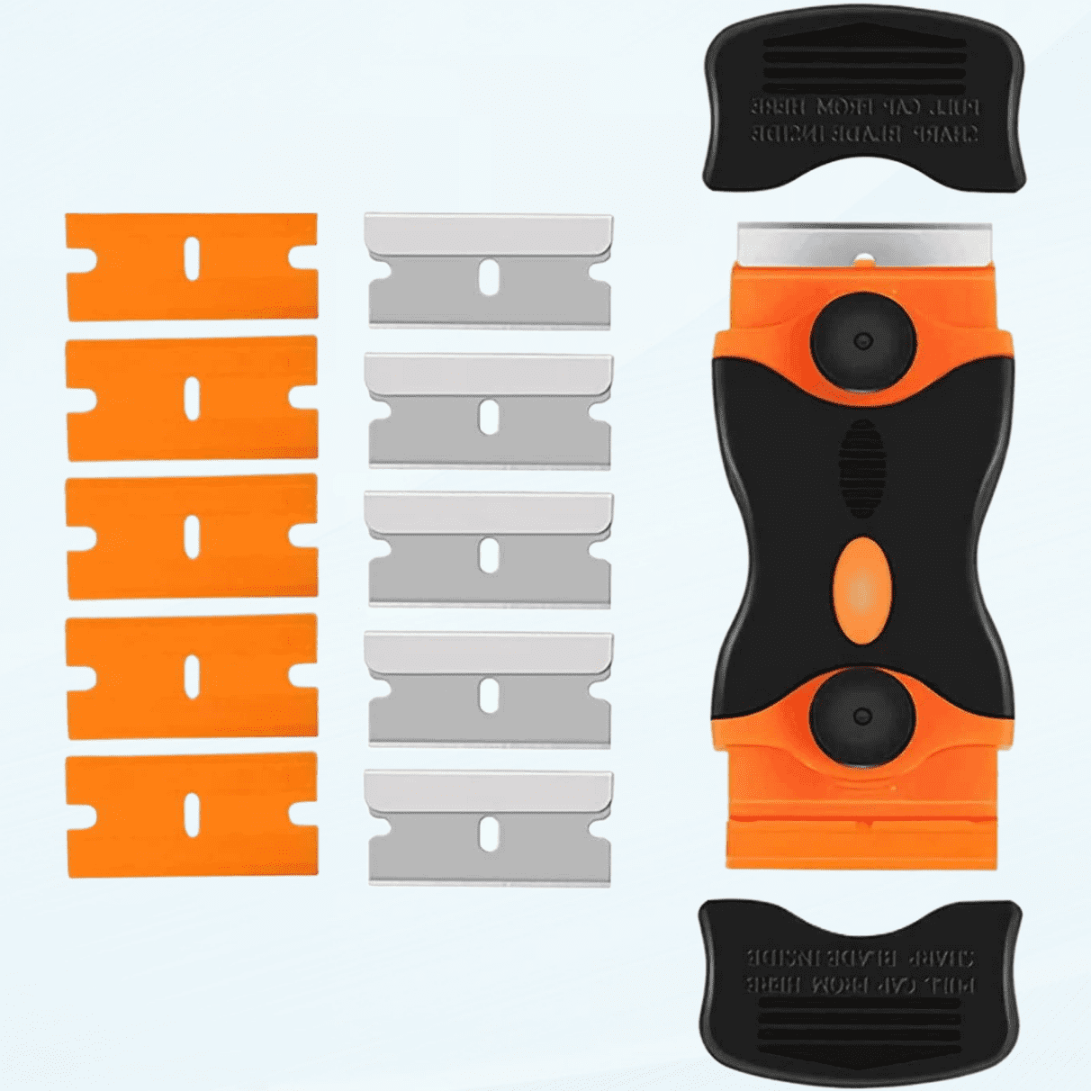 Razor Blade Scraper Tool, Double Edged Scraping Knife with Contoured ...