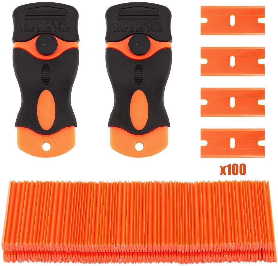 Razor Blade Scrapers, 100 PCS DIY Car Offroad Plastic Double Edged ...
