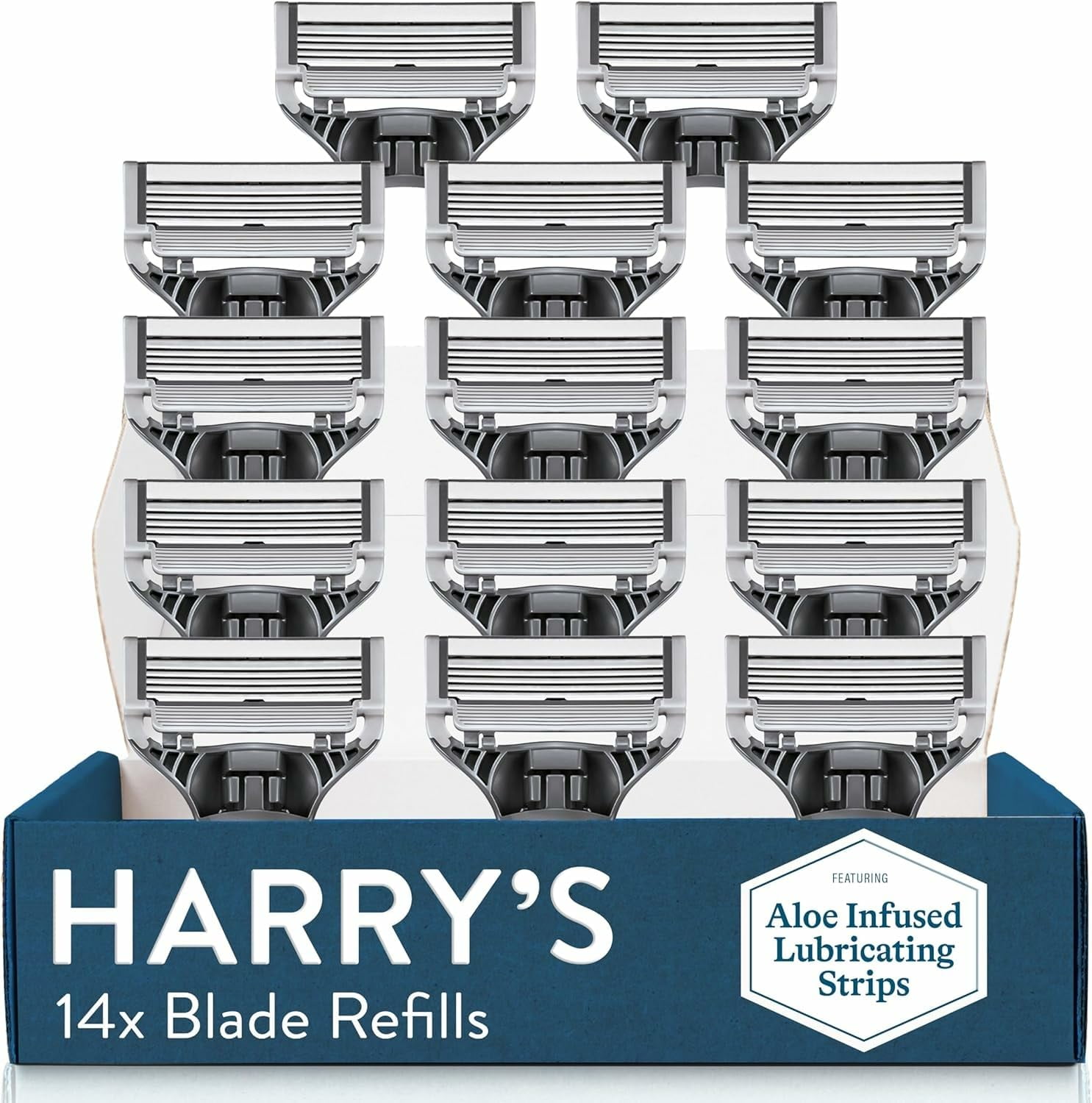 Razor Blades for Men - 14 Count - Premium Razor Blade Refill Cartridges ...
