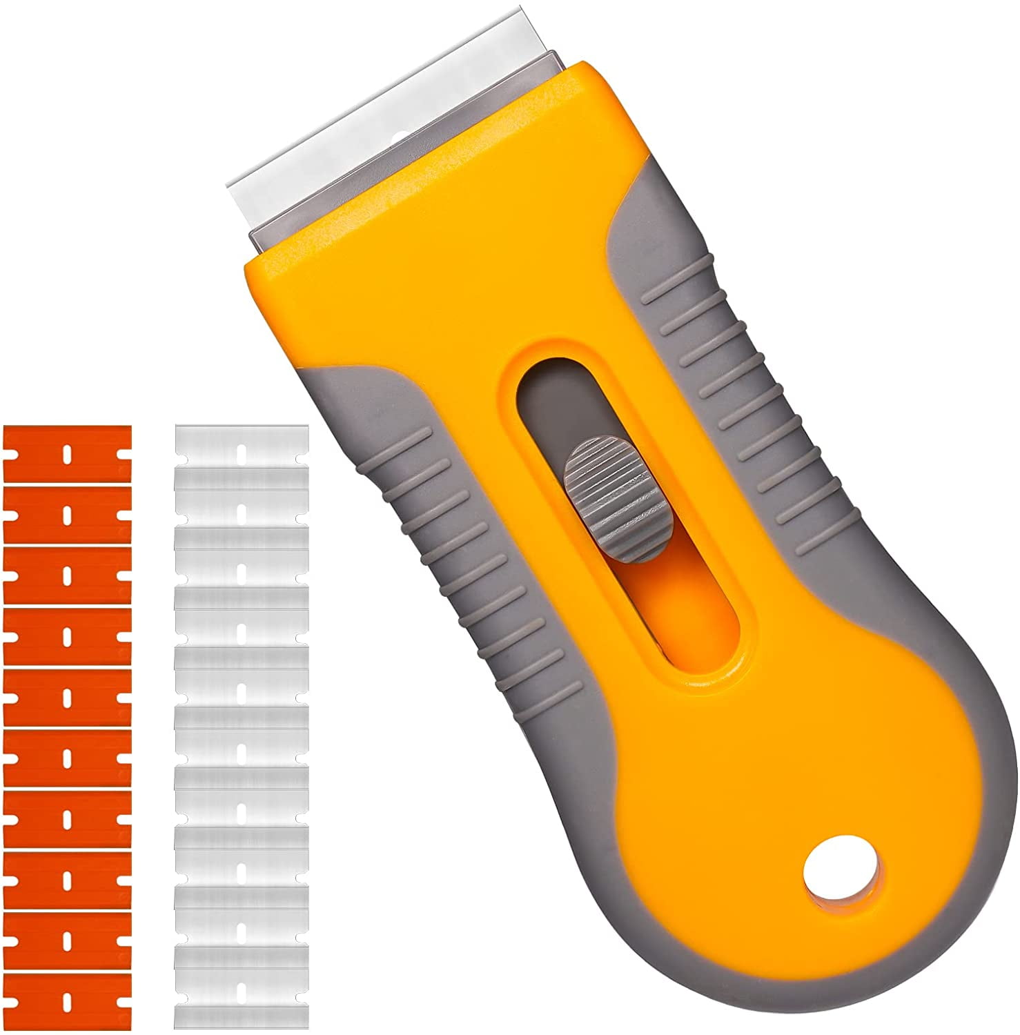 Razor Hob Scraper Kit, 1 Retractable Razor Scraper with 10pcs Plastic ...