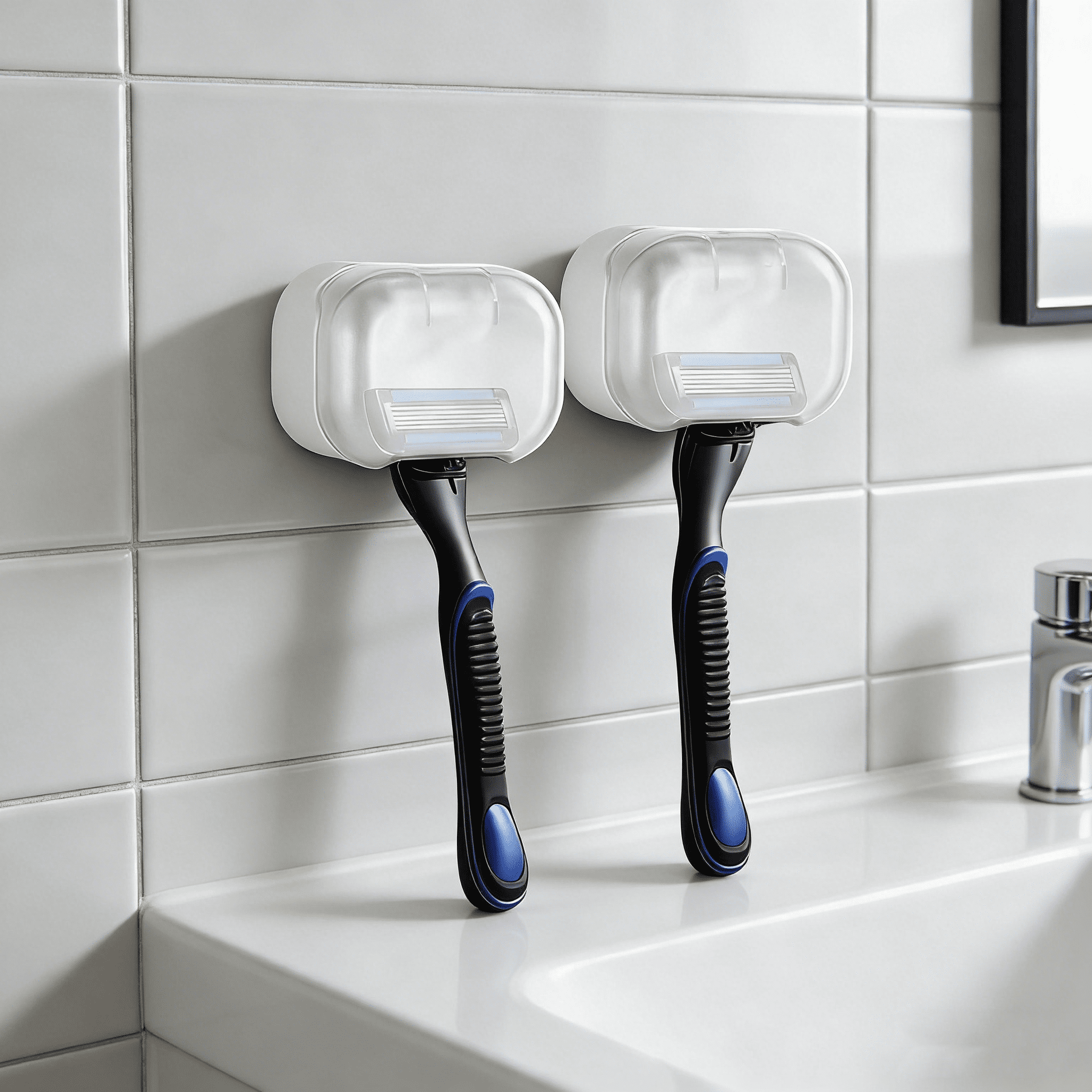 Razor Holder for Shower Wall Mounted Self Adhesive Razor Stand Shaver ...