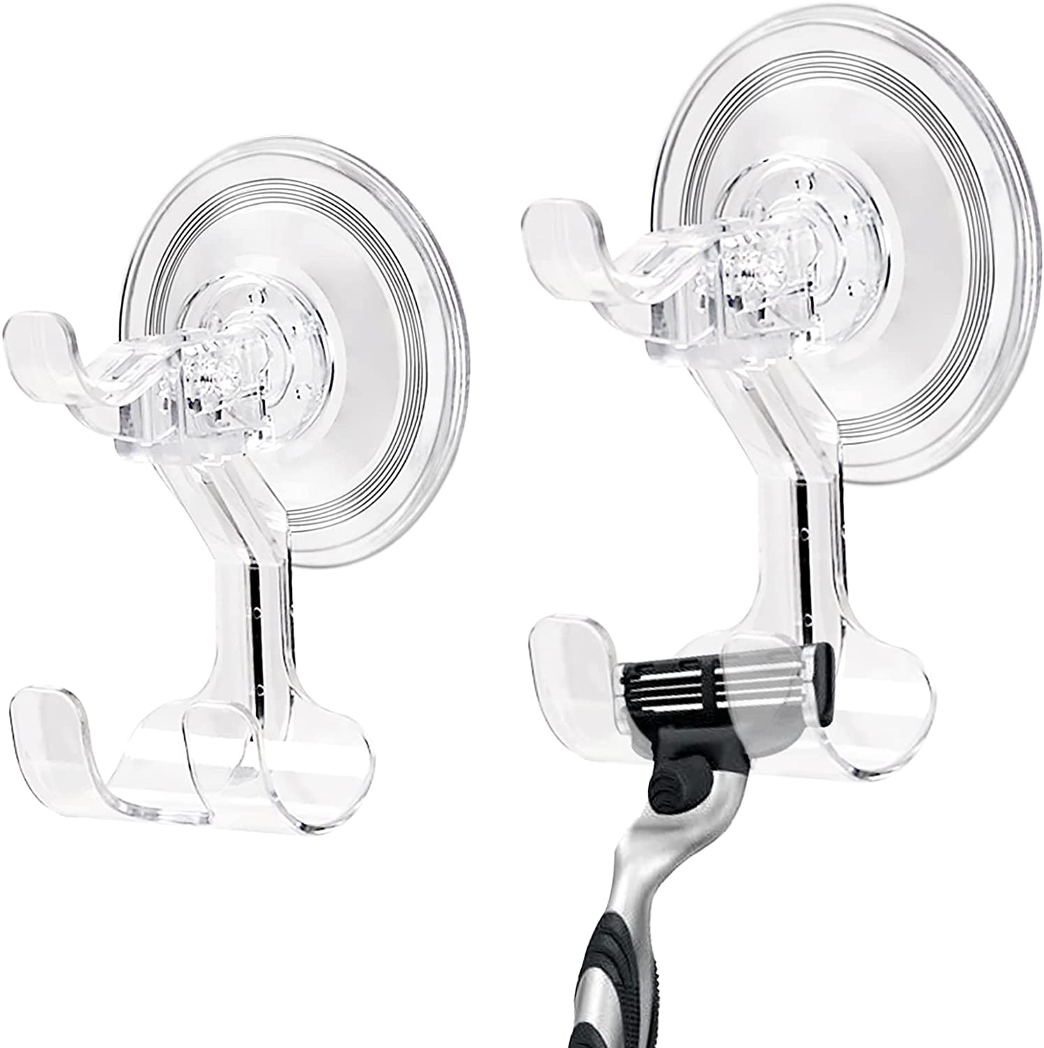 Razor Holder for Shower Suction Cup Hooks for Bathroom Wall Window ...