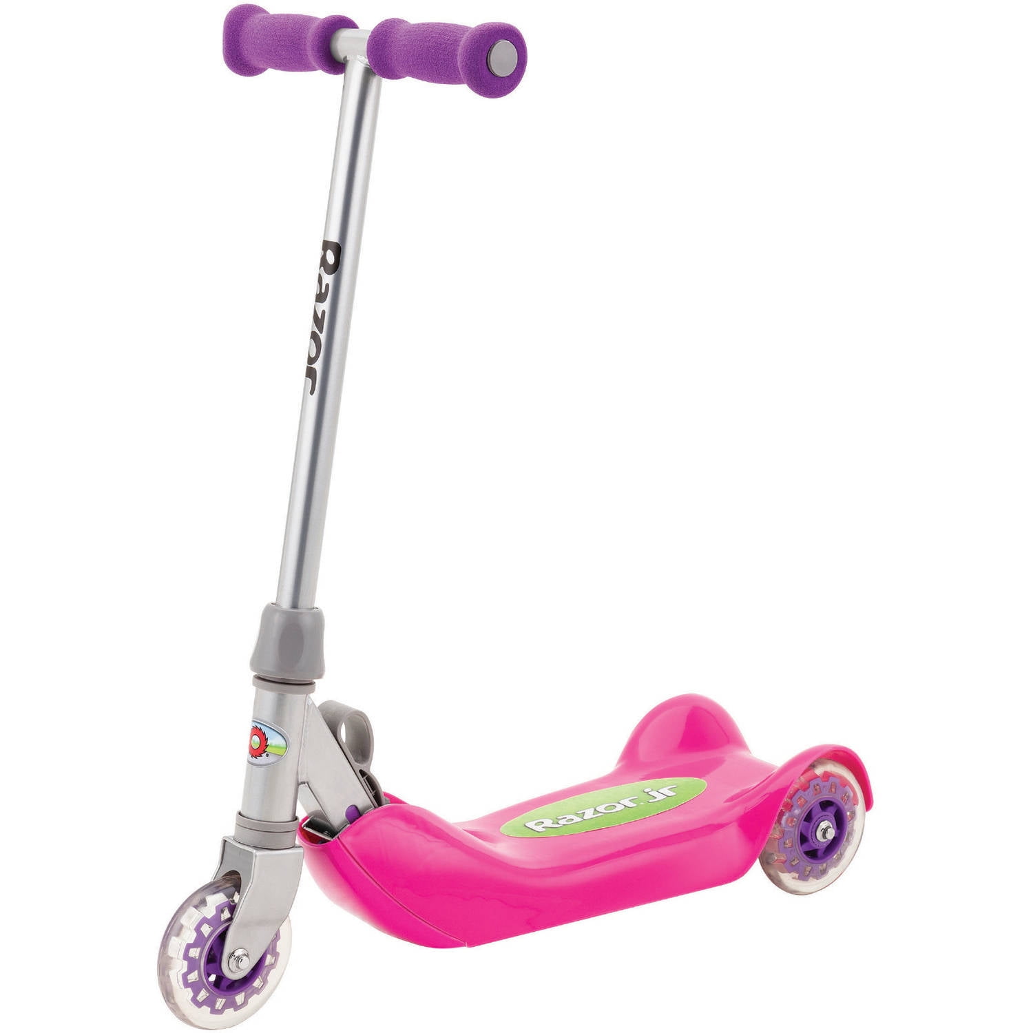 Razor Jr. Folding Kiddie Three Wheel Kick Scooter - Pink, for Preschool ...