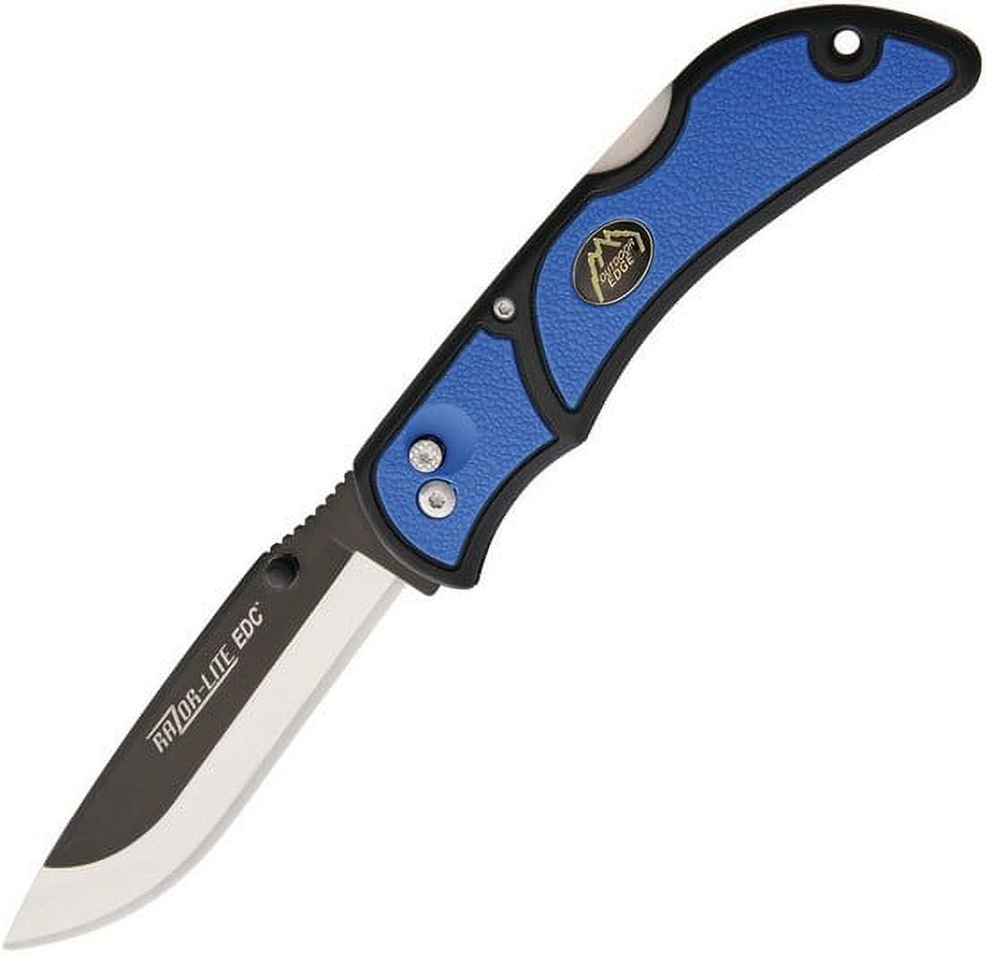 Razor Lite EDC Lockback Blue Knife with Pocket Clip - Walmart.com
