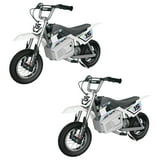 Razor MX400 Dirt Rocket 24V Electric Motocross Dirt Bike, White (2 Pack ...