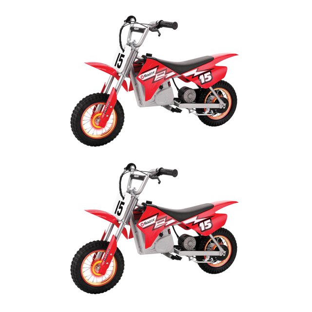 Razor MX400 Dirt Rocket 24V Toy Motocross Motorcycle Dirt Bike, Red (2 ...