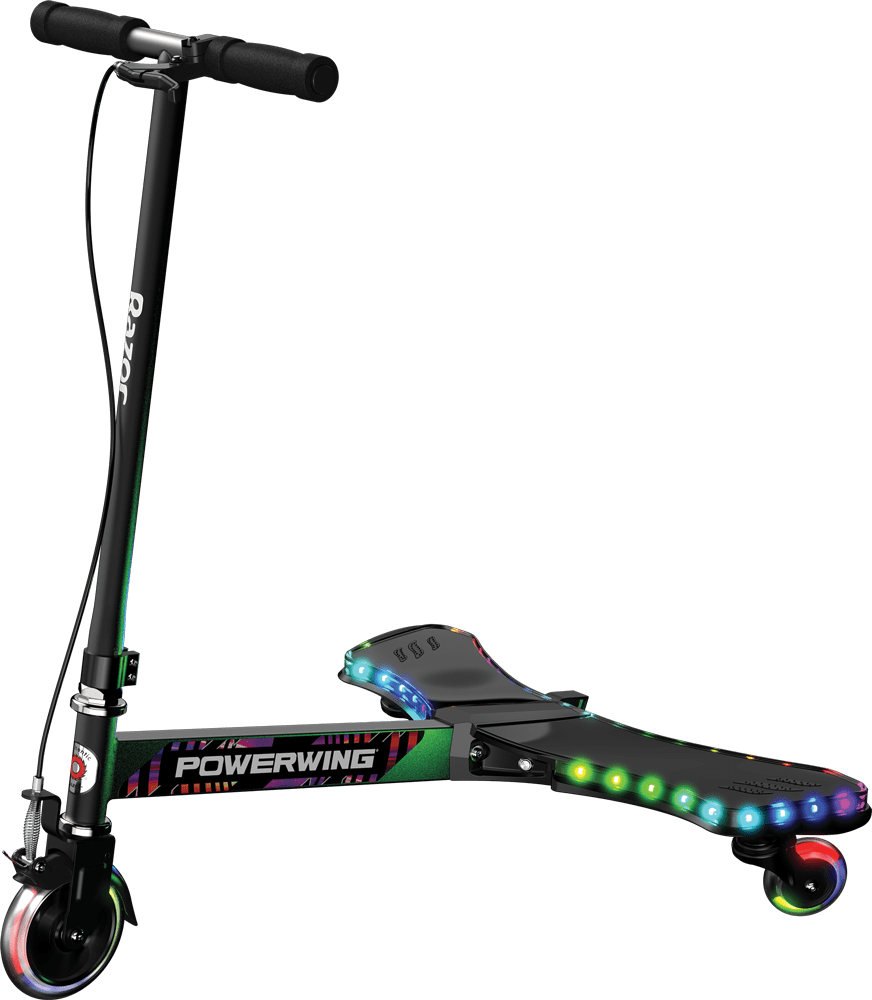 Razor PowerWing Lightshow Caster Scooter – Multi-color LED Lights ...