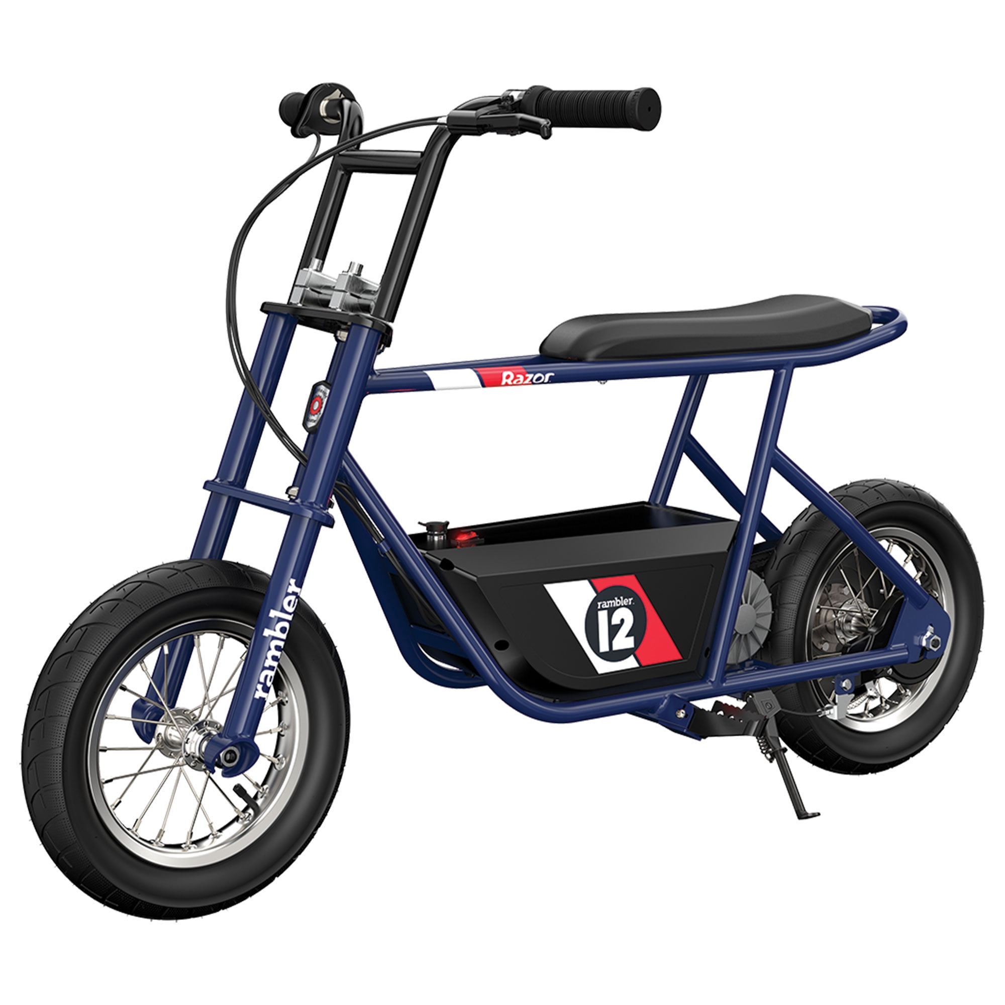 Razor Rambler 12 Electric Retro Minibike w/ 250W Motor & 24V Battery ...