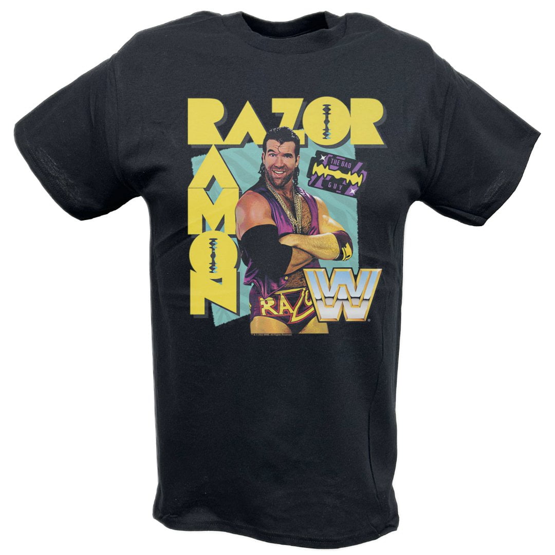 Razor Ramon Retro Bad Guy Black T-shirt - Walmart.com