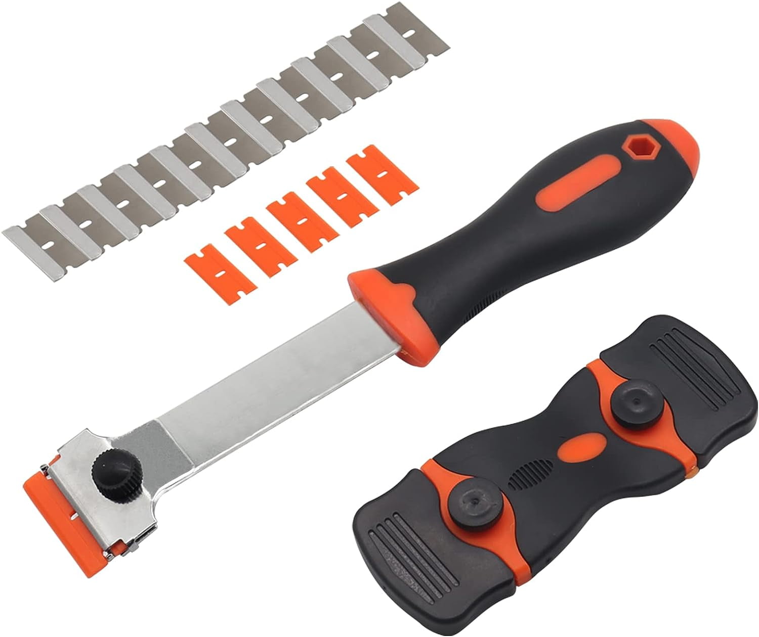 Razor Scraper Set 2 Pack Razor Blade Scraper and Long Handle Scraper ...