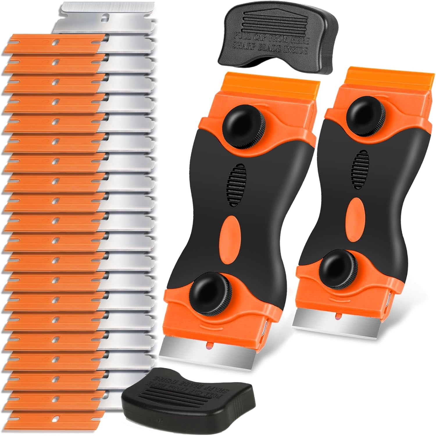 Razor Scraper Tool - Razor Scraper with 40 & , Sticker Cleaning Remover ...