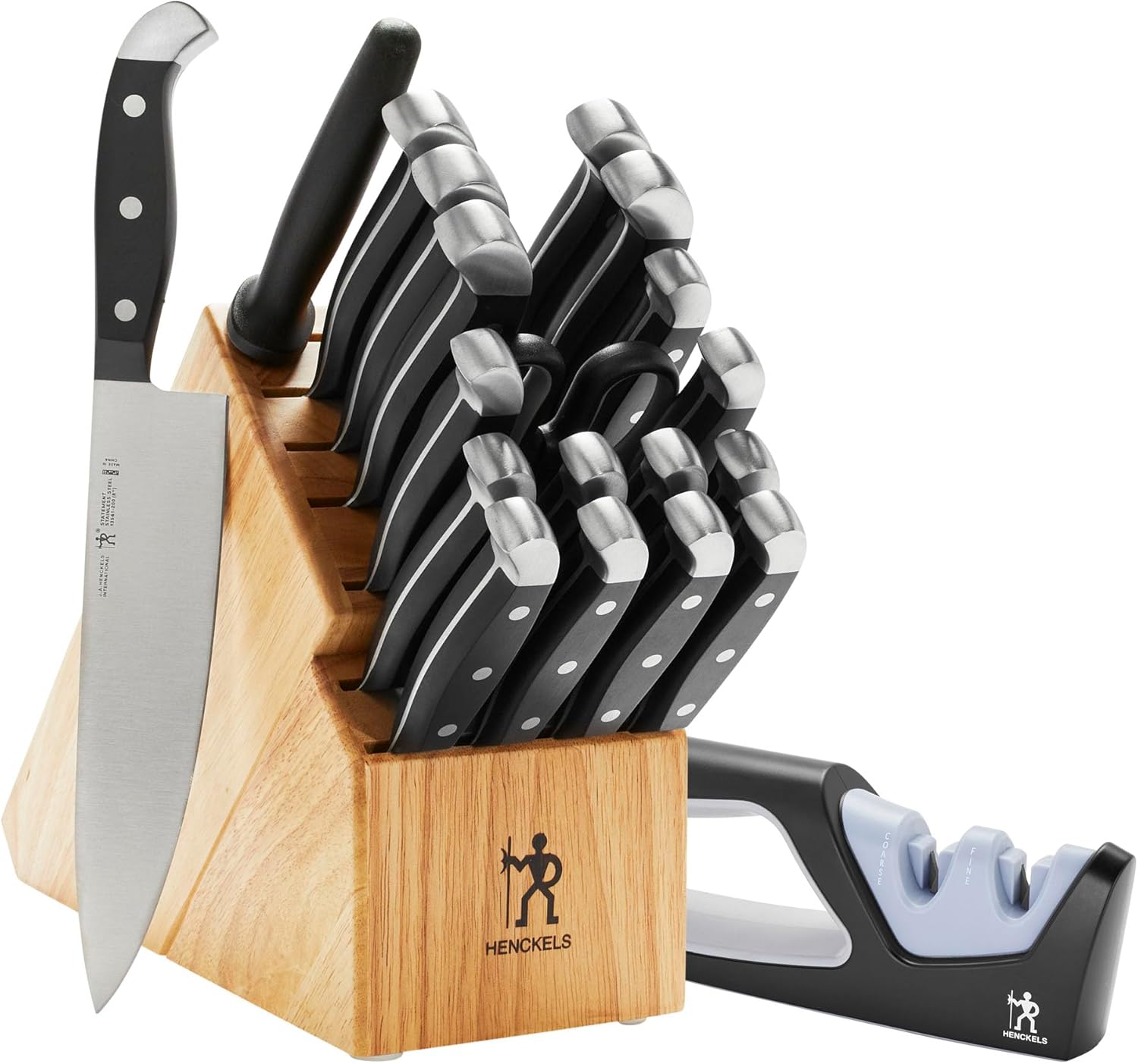 Razor-Sharp 20-Piece Statement Knife Set with Block, With Bonus ...