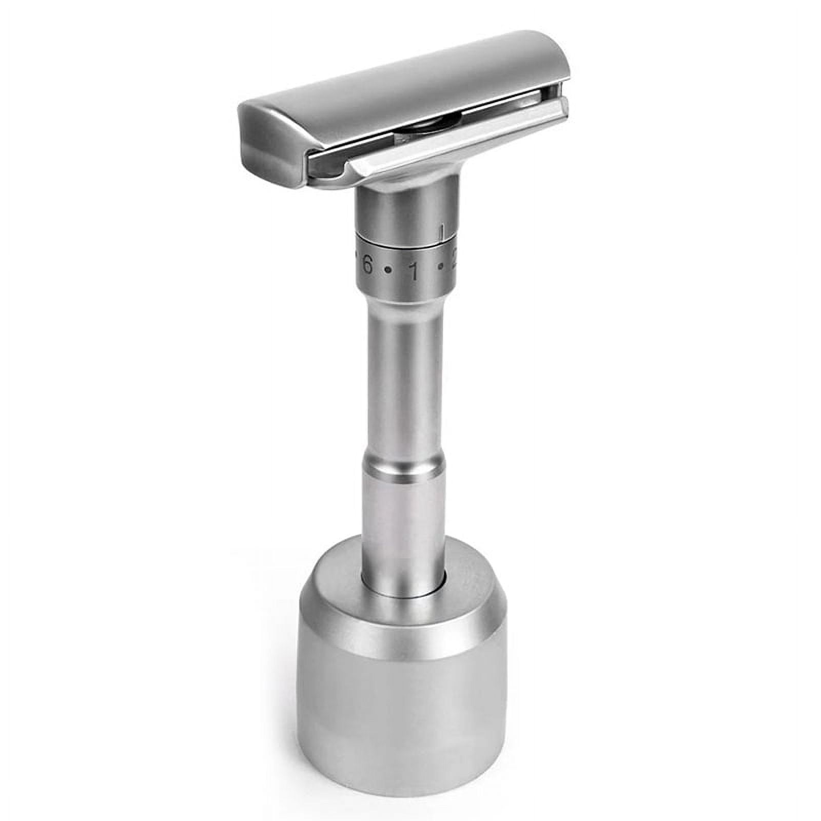 Razor Solo Stand/Base Brushed Aluminum Alloy Adjustable Safety Razor St ...