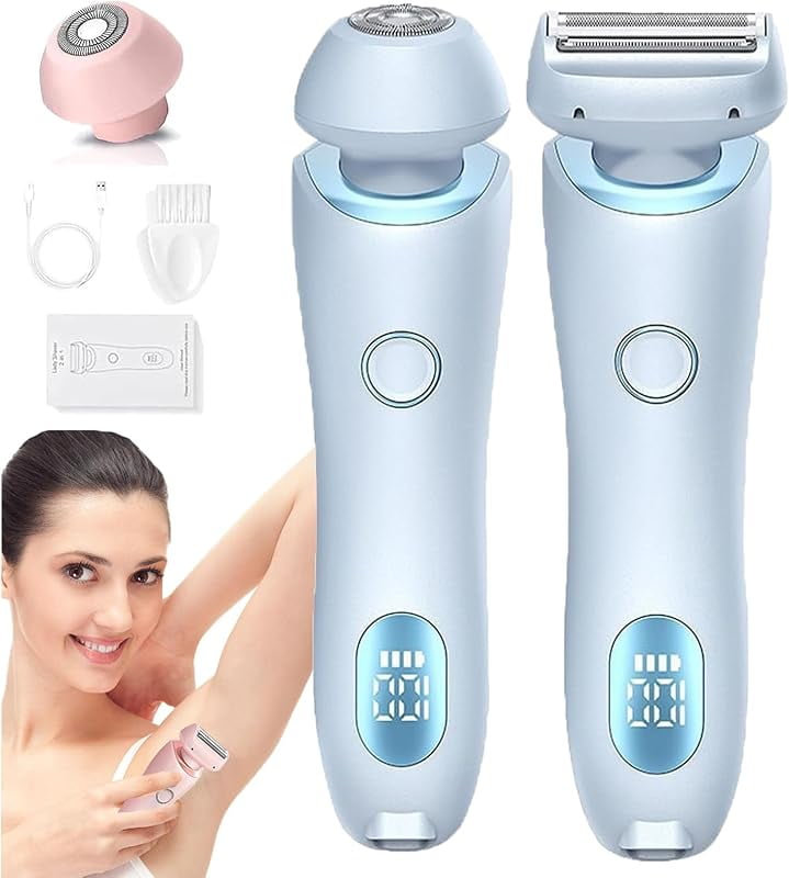 Razor, TheWaterproof Electric Razor, 2 in 1 Electric Shaver, Electric Razor, Wet Dry Women ...