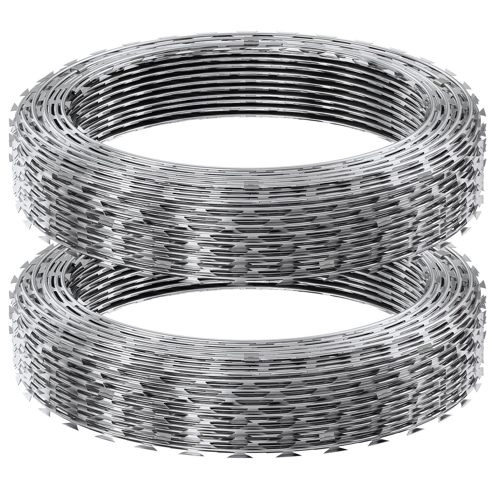Razor Wires, 98 ft Razor Barbed Wire, 2 Rolls Razor Wire Fencing Razor ...