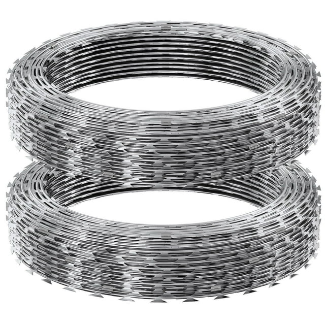 Razor Wires, Double Spiral Razor Ribbon Barbed Wire Galvanized Razor ...
