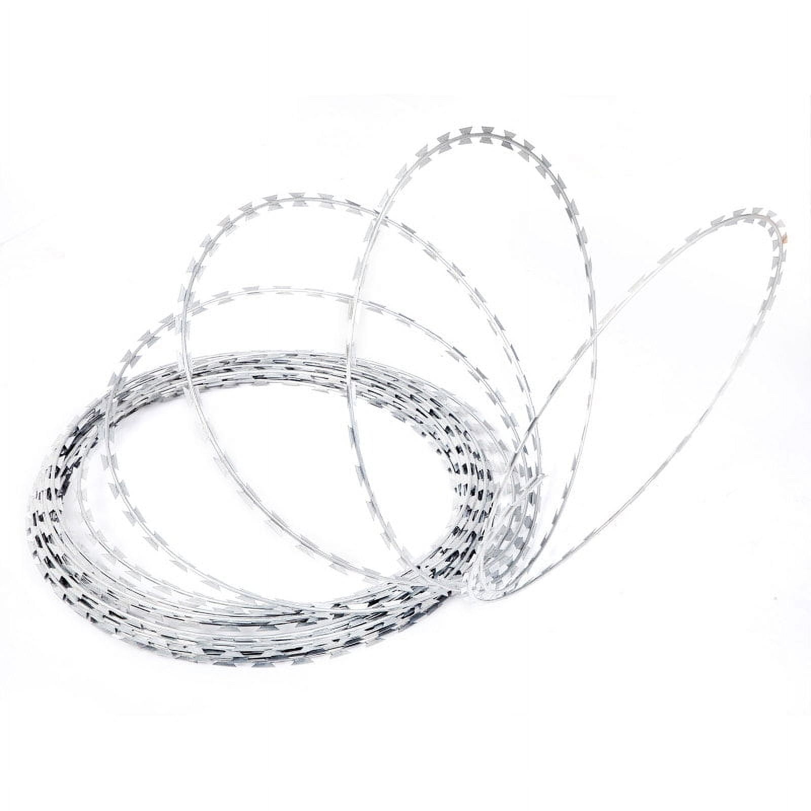 Razor Wires Razor Barbed Wire 246ft,5 Coils 49 ft Razor Wire Fencing ...