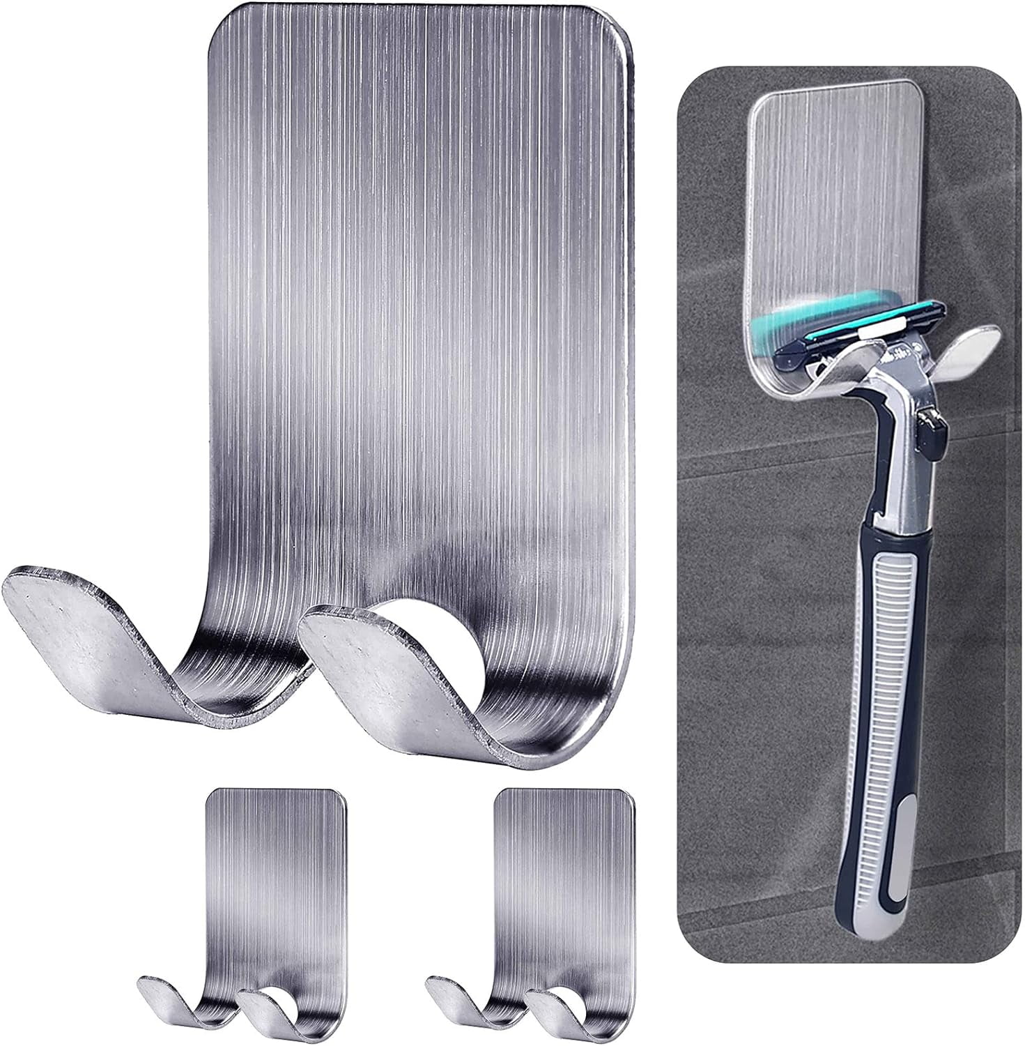 Razor holder shower. 3 pieces razor bracket shower stainless steel ...